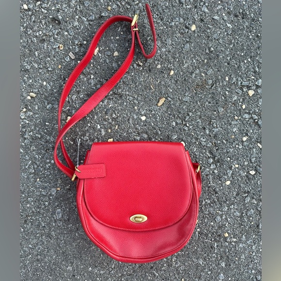 Coach | Bags | Vintage Red Madison Coach Carlyle Shoulder Crossbody Bag Satchel Italy 44 | Poshmark
